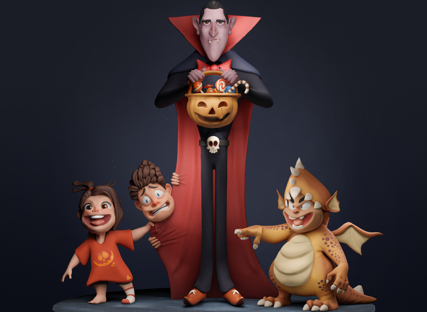 ArtStation - Halloween Special 4 Stylized Characters Including Pumpkin ...
