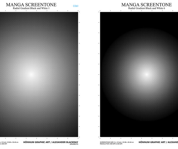 ArtStation - Manga Screentones / Gradients No. 7 / Radial | Artworks