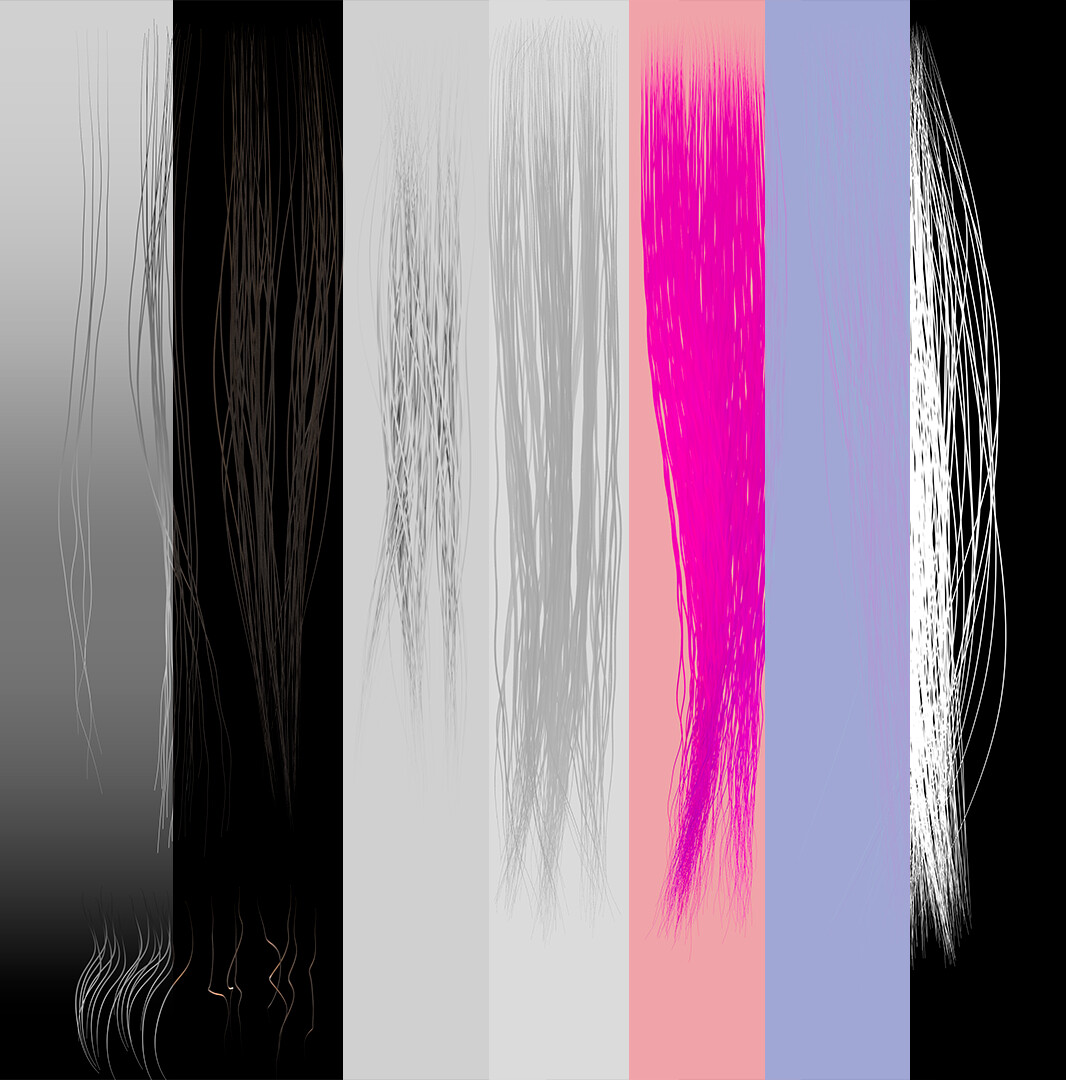 ArtStation - HairCards Textures for Realtime Hair | Resources