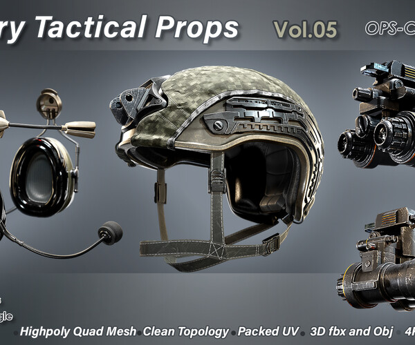 ArtStation - Military Props Vol.05/ OPS-Core Helmet | Game Assets
