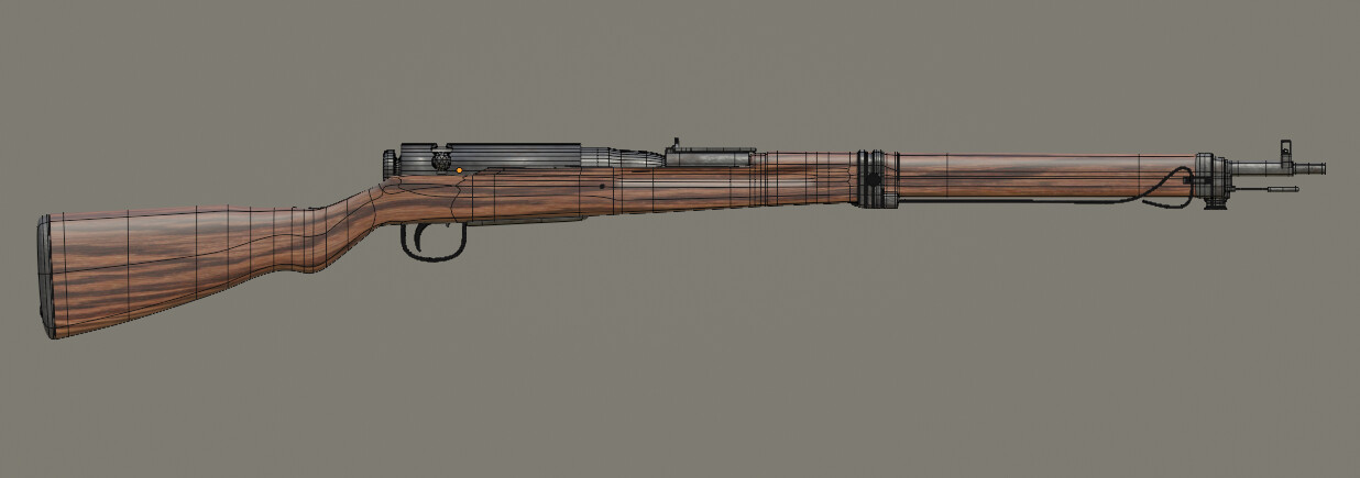 ArtStation - Arisaka 99 - 3D Bolt action rifle - Blender | Game Assets