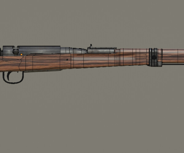 ArtStation - Arisaka 99 - 3D Bolt action rifle - Blender | Game Assets