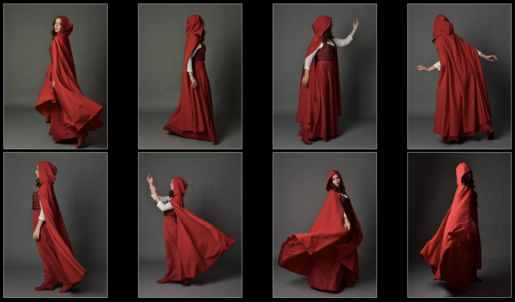 ArtStation - x100 Red Riding Hood - Pose reference Pack | Resources