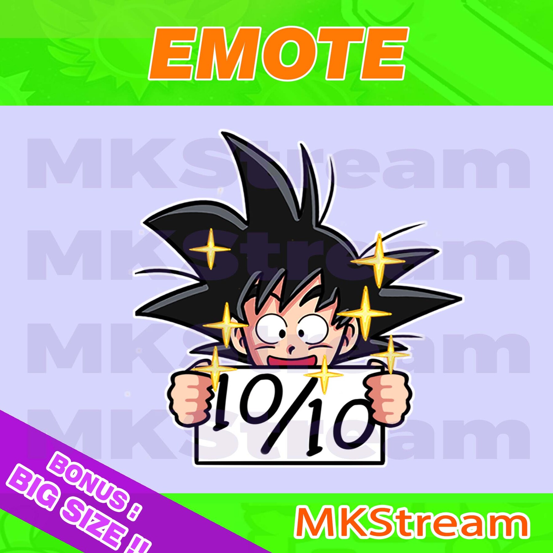 ArtStation - Twitch emotes kid goku score perfect 10/10 | Artworks