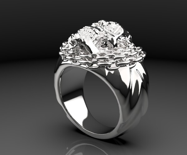 ArtStation - Ghost Rider ring 3D print model | Resources