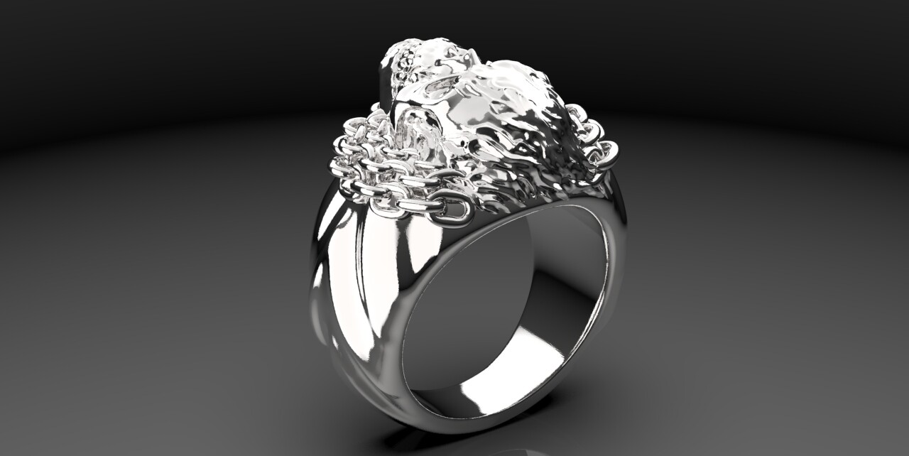 ArtStation - Ghost Rider ring 3D print model | Resources