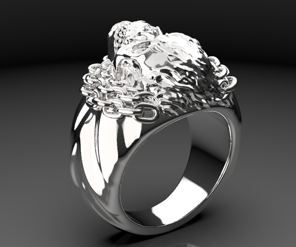 ArtStation - Ghost Rider ring 3D print model | Resources
