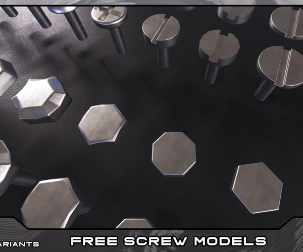 ArtStation - Free Screw Models | Resources