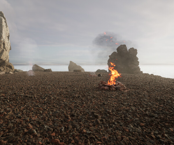 ArtStation - UltraRealistic Fire And Coast UE5 | Game Assets