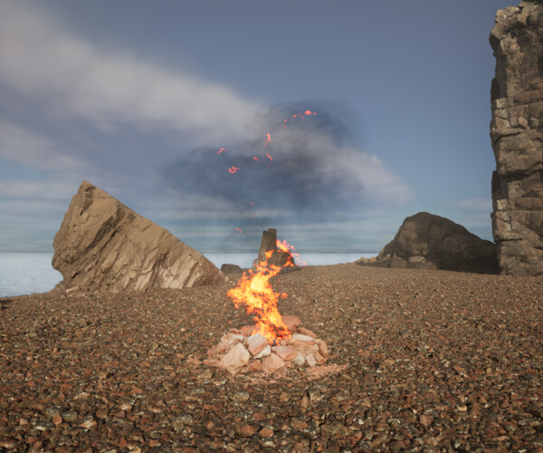 ArtStation - UltraRealistic Fire And Coast UE5 | Game Assets