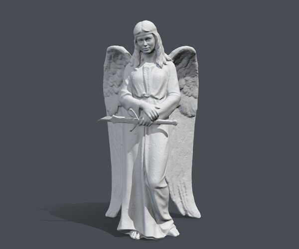 ArtStation - Printable Angel Statue | Game Assets