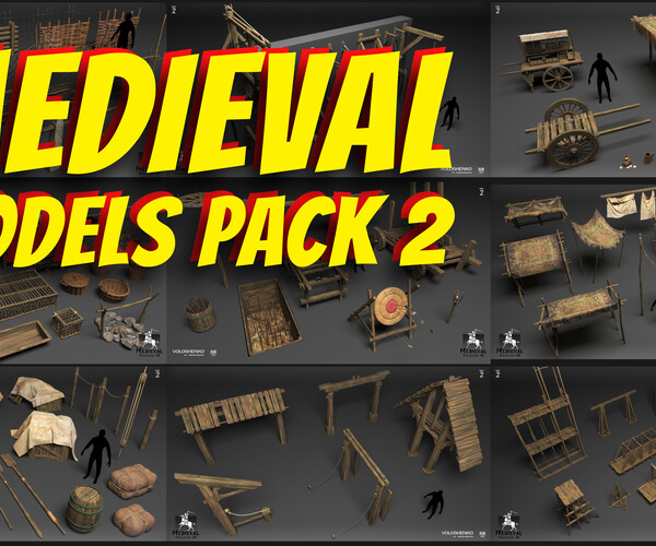 ArtStation - Medieval Collection 3D #2 | Resources