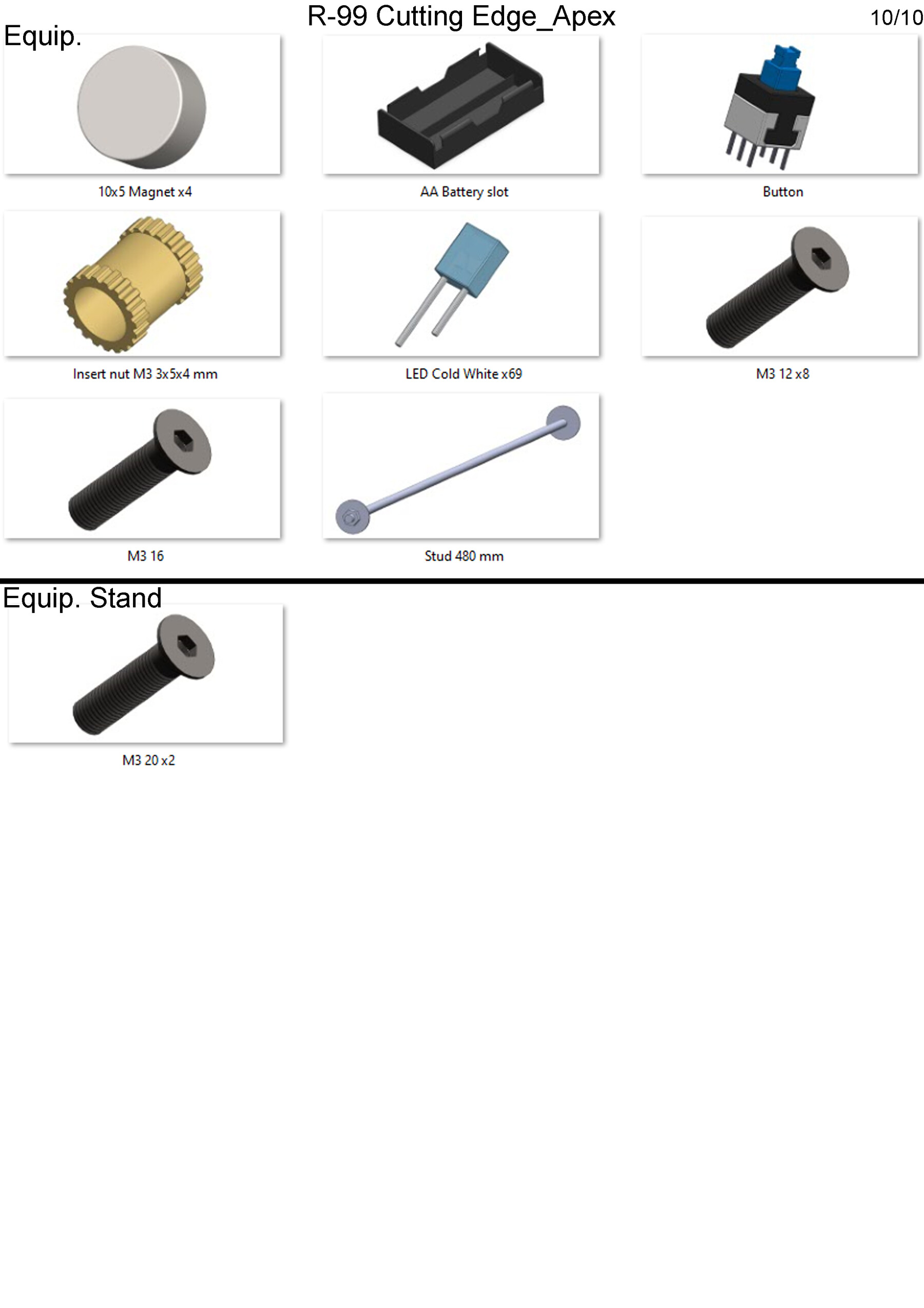 ArtStation - R-99 CUTTING EDGE - APEX - PRINTABLE 3D MODEL - STL FILES ...