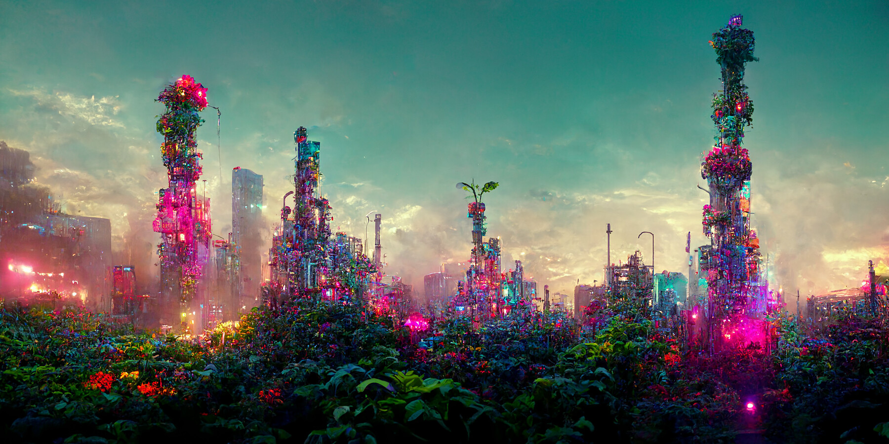 ArtStation - Overgrown City | Artworks