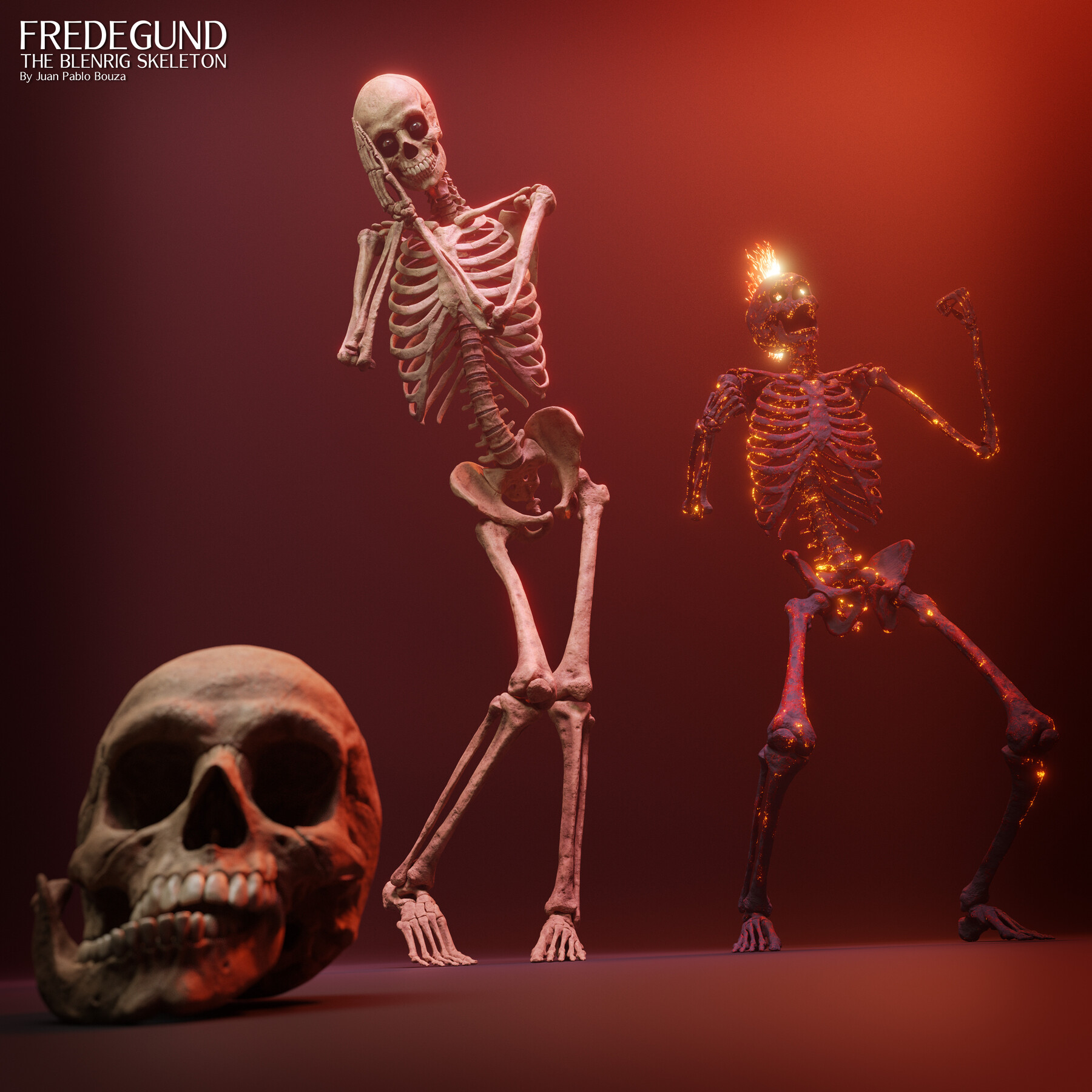 ArtStation - Fredegund - The BlenRig Skeleton | Resources