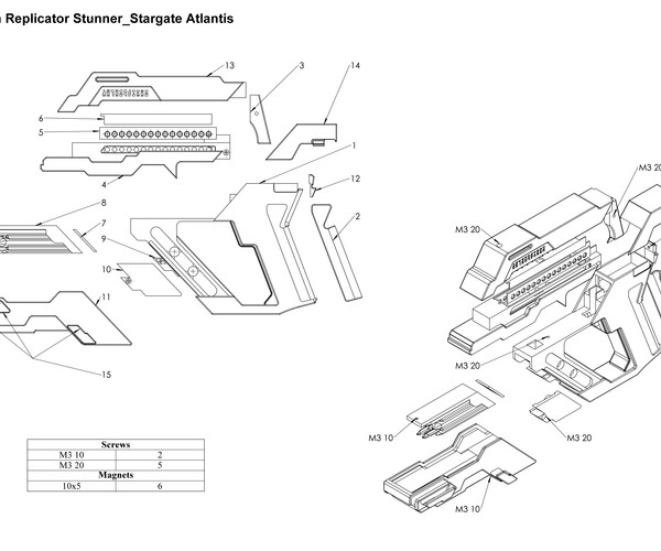 ArtStation - ASURAN REPLICATOR STUNNER - STARGATE - PRINTABLE 3D MODEL - STL FILES | Resources
