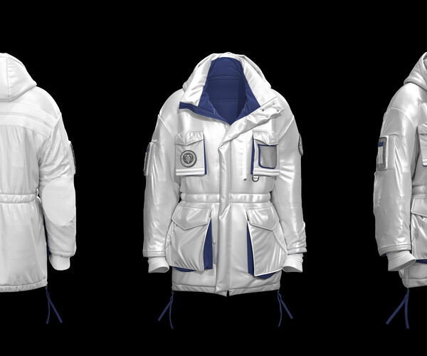 ArtStation - Realistic winter down jacket - free | Game Assets
