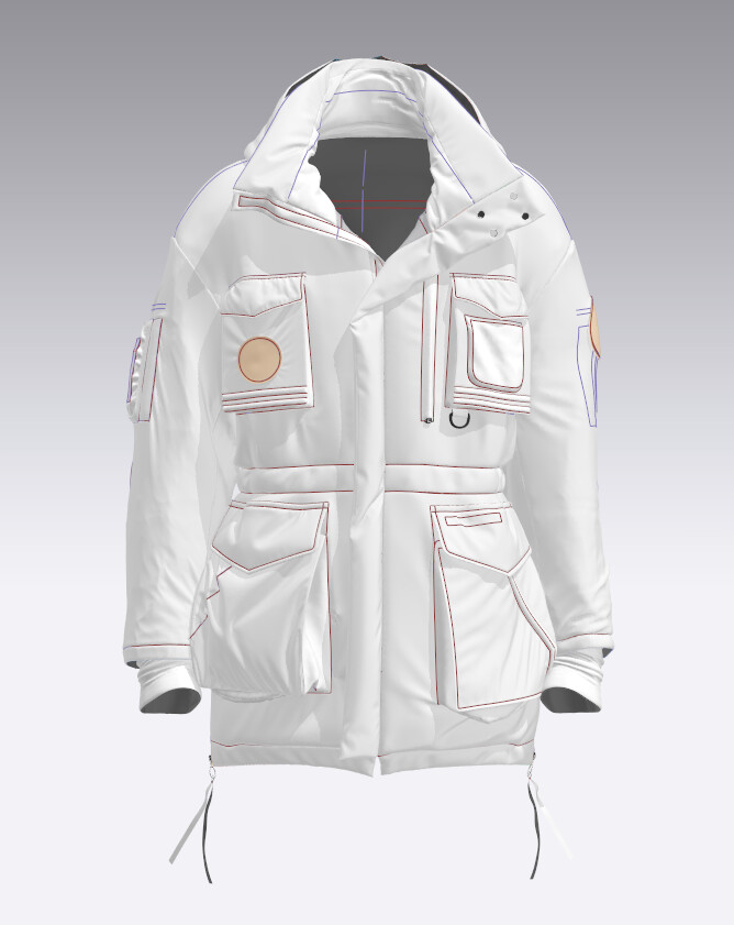 ArtStation - Realistic winter down jacket - free | Game Assets