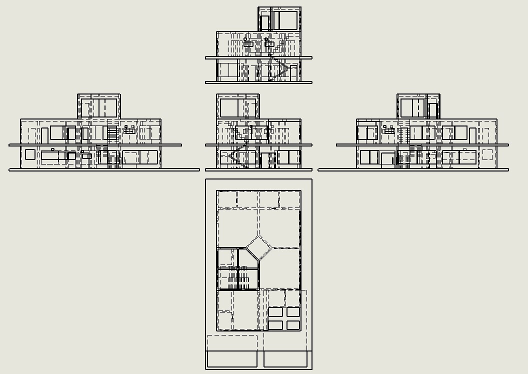 ArtStation - 3D model drawing of villa structure | Game Assets