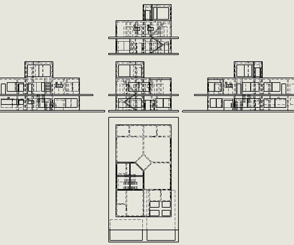 ArtStation - 3D model drawing of villa structure | Game Assets