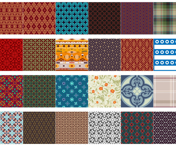 ArtStation - 100 PATTERNS VOL 01 (Paisley, Houndstooth, Polka Dot ...