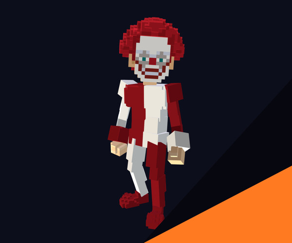 ArtStation - Clown Character - Voxel Model | Game Assets