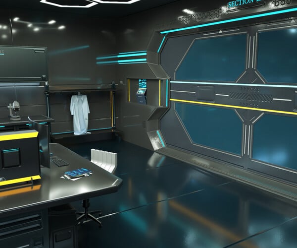 ArtStation - Sci Fi Interior laboratory (modern) - scifi station 3D ...