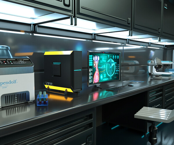 ArtStation - Sci Fi Interior laboratory (modern) - scifi station 3D ...