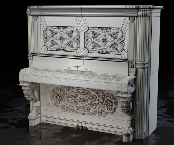 ArtStation - Old Antique Piano | Game Assets