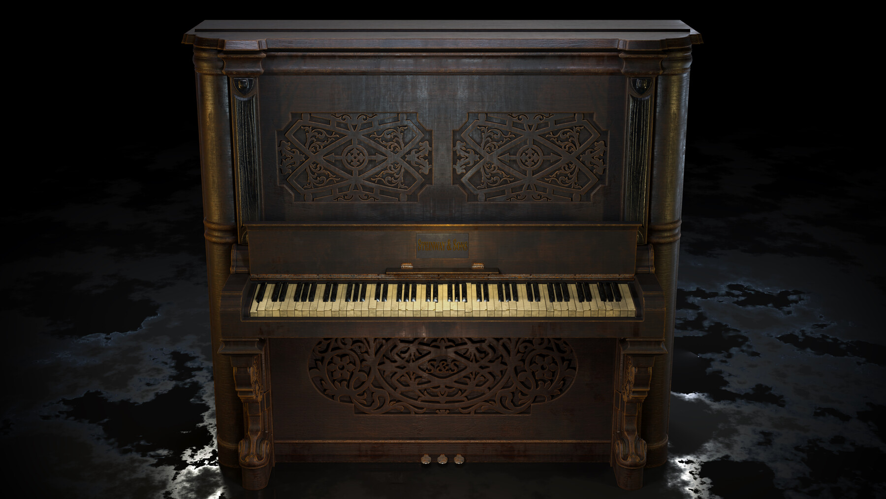 ArtStation - Old Antique Piano | Game Assets