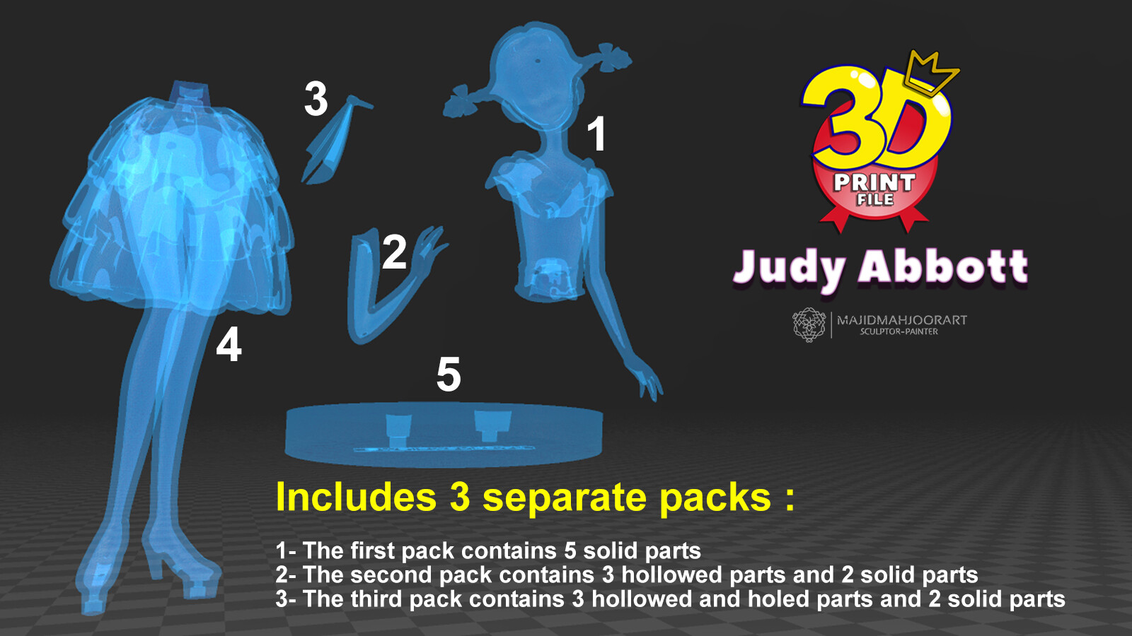 ArtStation - Judy Abbott 3d print model ( ready for 3D print ) with UV ...