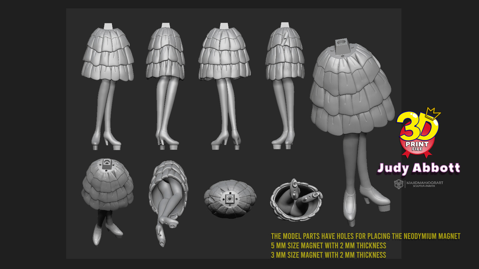 ArtStation - Judy Abbott 3d print model ( ready for 3D print ) with UV ...