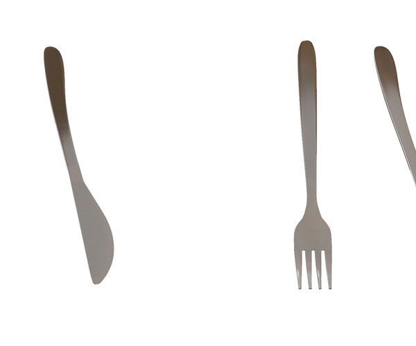 ArtStation - Knife And Fork 3D Model | Game Assets