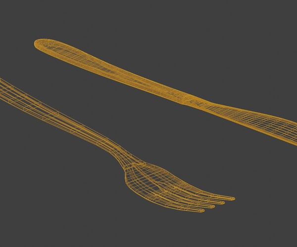 ArtStation - Knife And Fork 3D Model | Game Assets