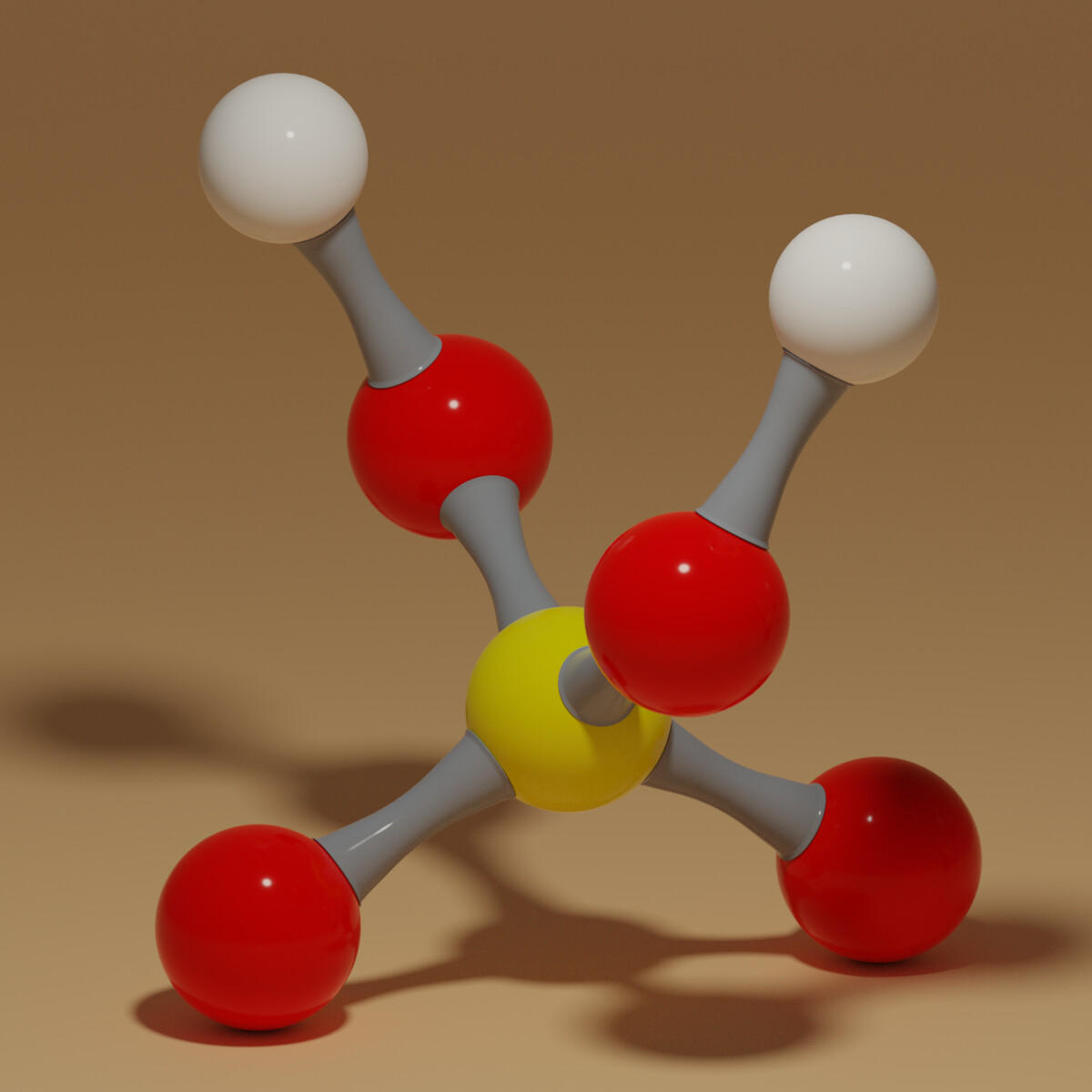 ArtStation - Sulfuric Acid H2SO4 Molecule | Resources