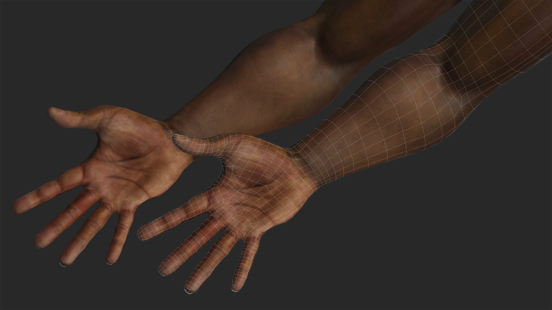 ArtStation - Black Realistic Hands left and right hand with 5 LODs Low ...