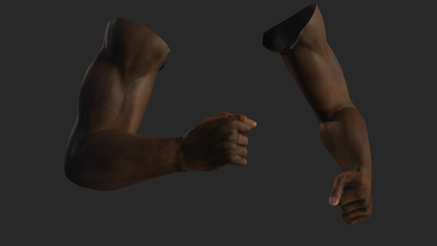 ArtStation - Black Realistic Hands left and right hand with 5 LODs Low ...