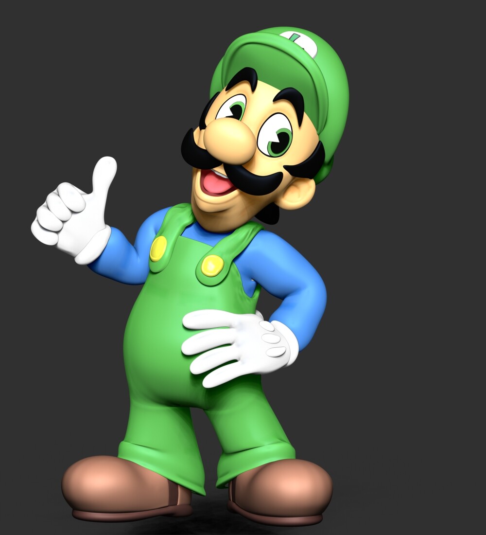 ArtStation - Luigi - Super Mario Bros | Resources