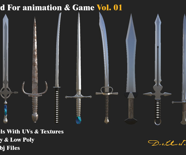 ArtStation - 10 Sword For Animation & Game Vol. 02 | Game Assets