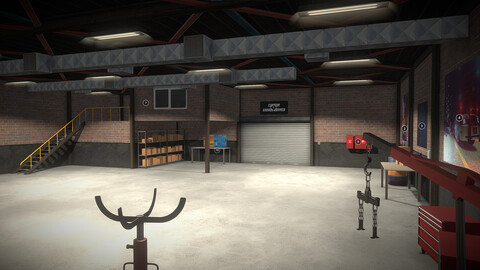 ArtStation - PBR Garage Environment (Low-Poly) | Game Assets