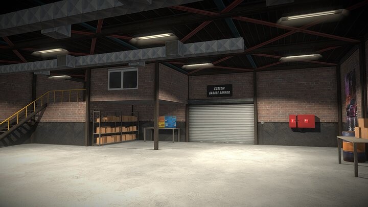ArtStation - PBR Garage Environment (Low-Poly) | Game Assets