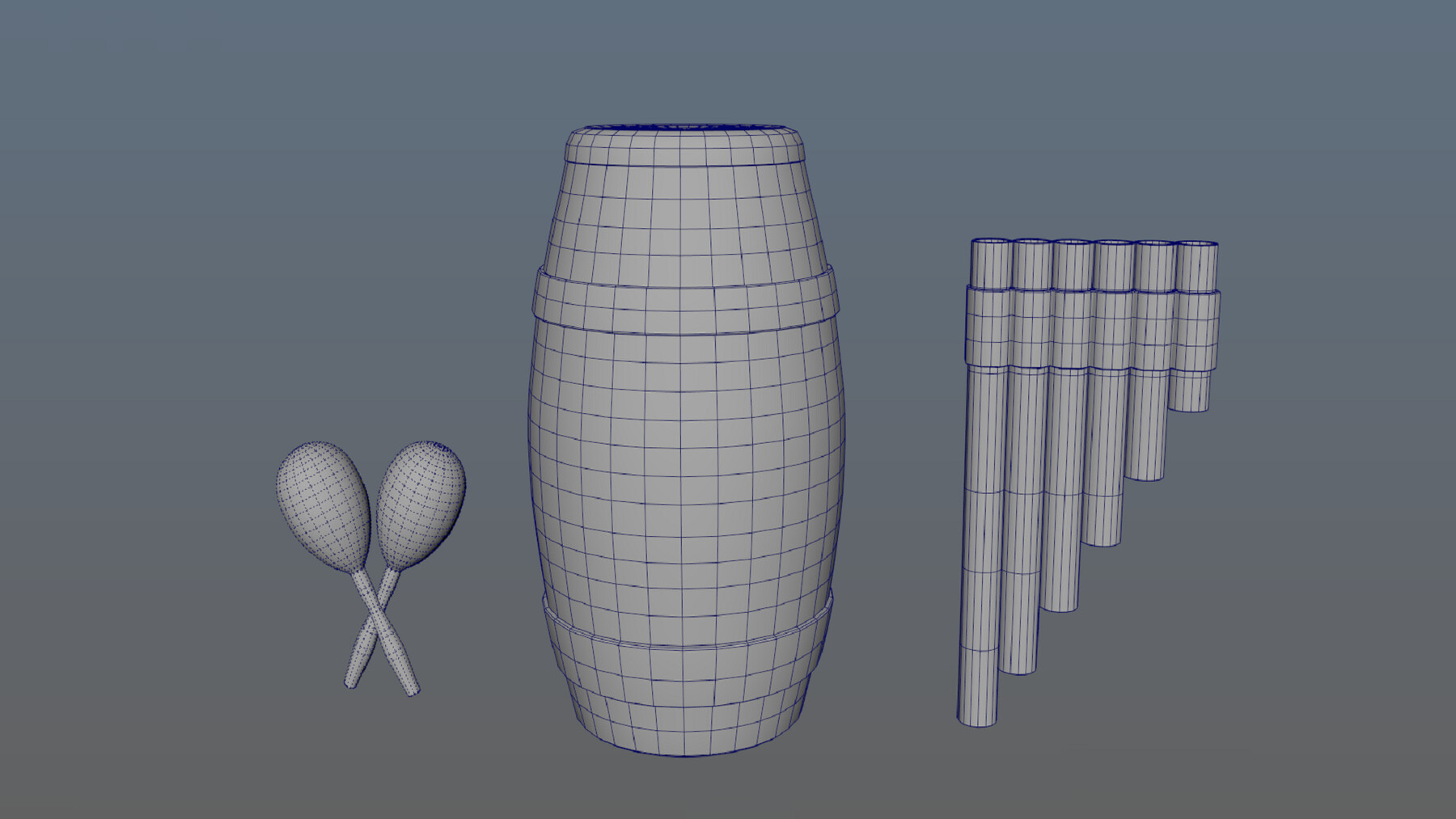 ArtStation - Musical instruments PBR game ready 3D model Low-poly ...