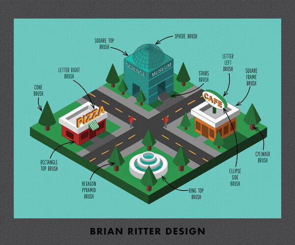 ArtStation - Isometric Toolkit for Procreate | Brushes