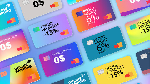 ArtStation - Collection of bright designs of plastic bank cards | Artworks