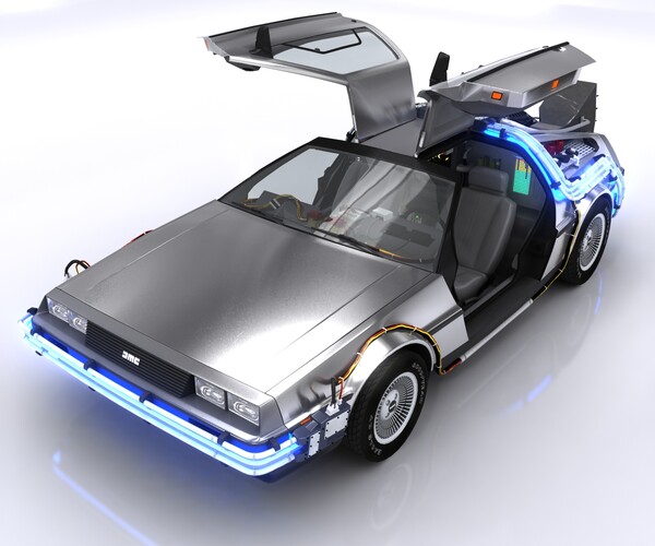 ArtStation - DeLorean Time Machine | Game Assets