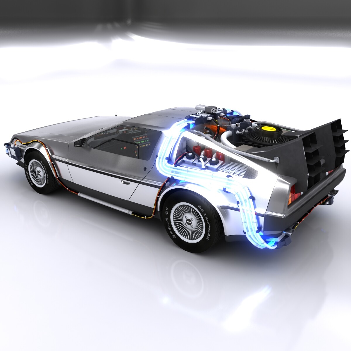 ArtStation - DeLorean Time Machine | Game Assets