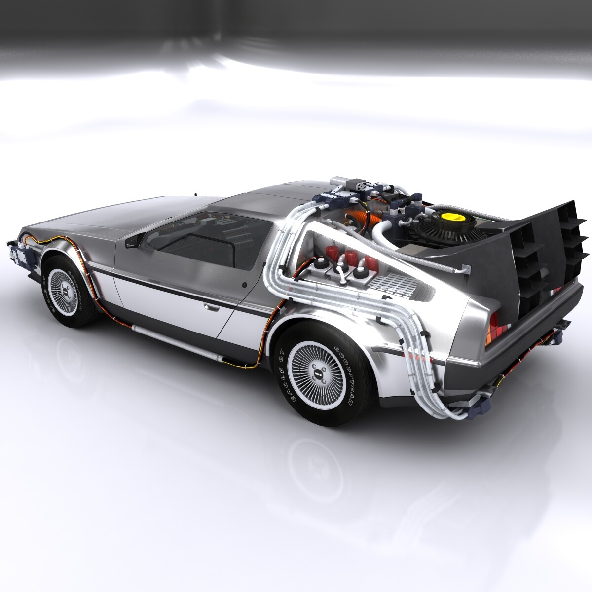 ArtStation - DeLorean Time Machine | Game Assets