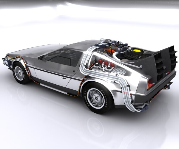 ArtStation - DeLorean Time Machine | Game Assets