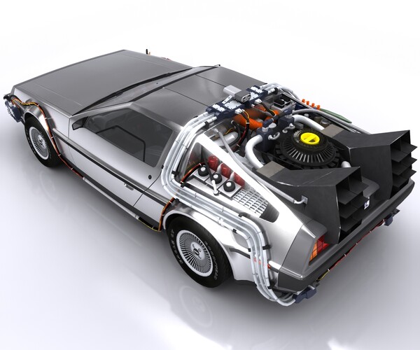 ArtStation - DeLorean Time Machine | Game Assets