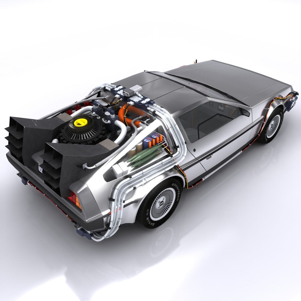 ArtStation - DeLorean Time Machine | Game Assets